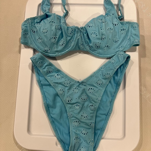 wild fable | Swim | Nwot Wild Fable Blue Bikini Set With Adjustable ...